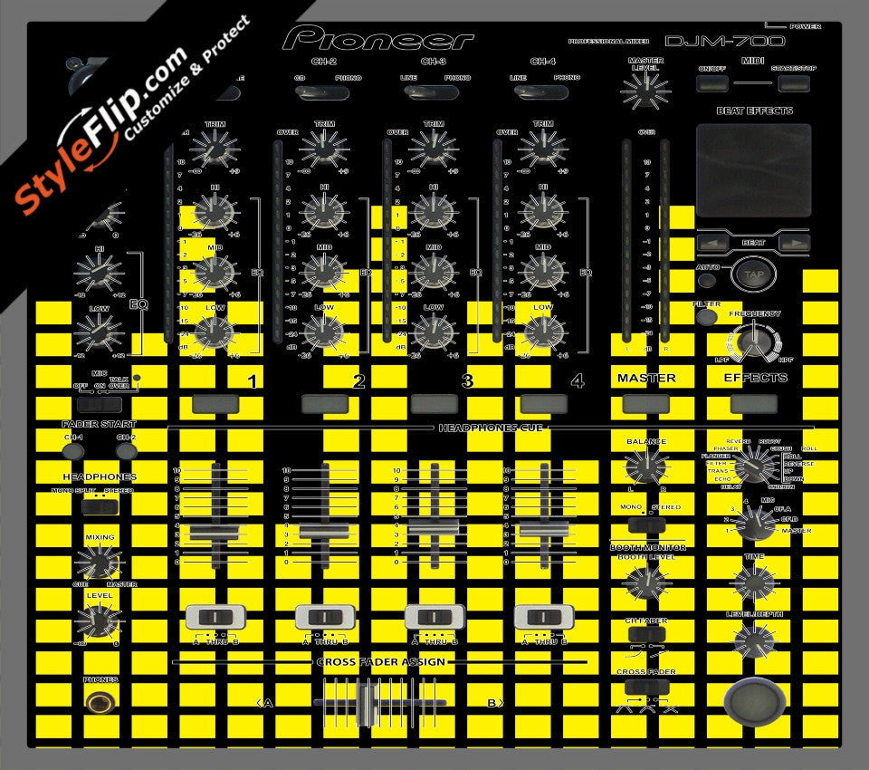 Yellow Equalizer Pioneer DJM 700