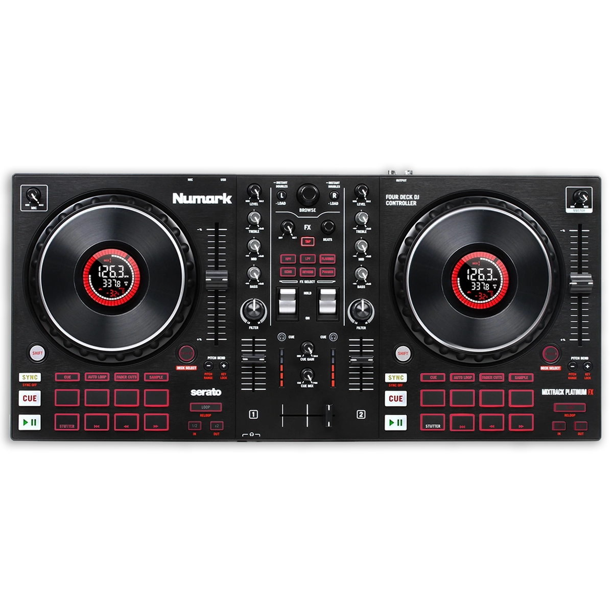 Numark Mixtrack Platinum FX custom skins, created online by StyleFlip.com